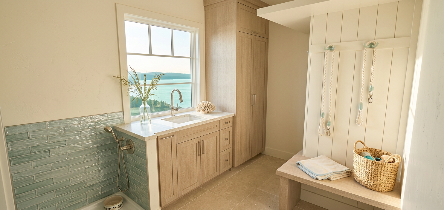 Coastal Pet Room Interior Design #GAER | ArchitectGPT